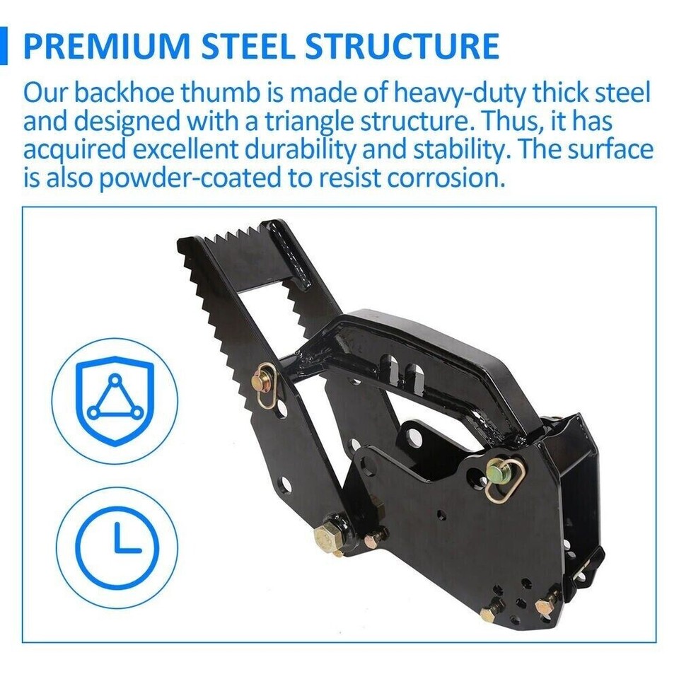 Backhoe Thumb Excavator Bolt On Universal Claw Tractor Attachment ...
