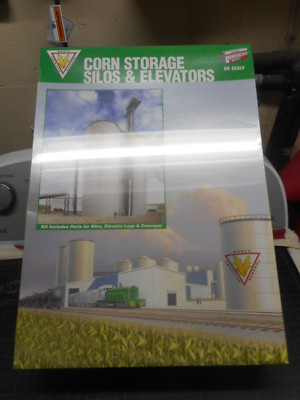 Walters Cornerstone HO Scale Corn Storage Silos and Elevators mib ...