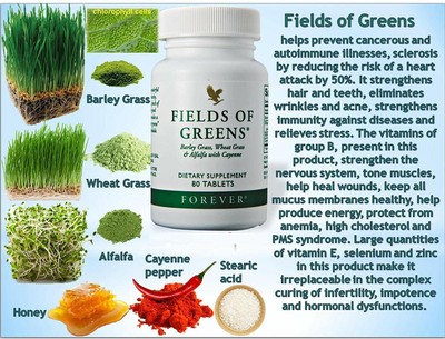 Forever Living Products Fields Of Green Tabs - 80Tabs With Free Ship ll ...