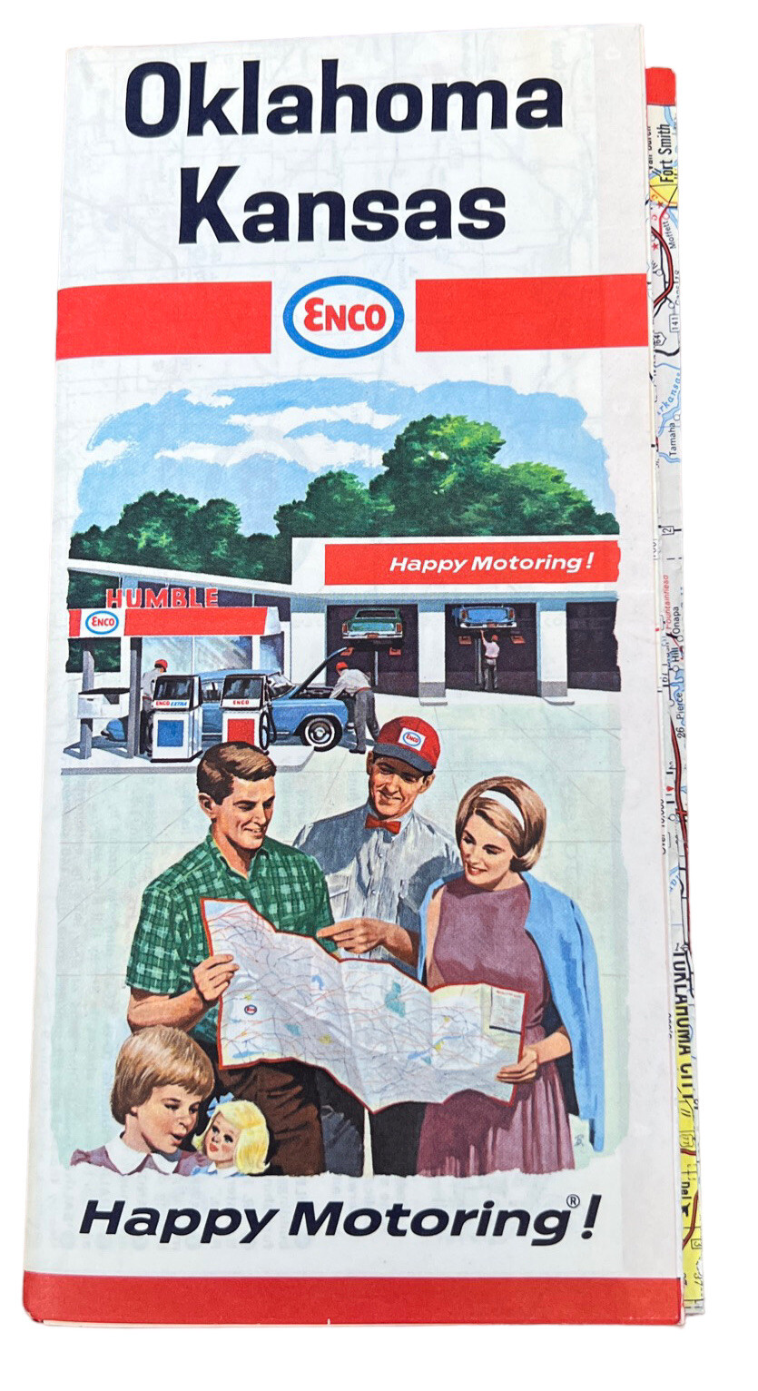 Vintage 1969 ENCO Humble Oklahoma Kansas OK KS Oil Gas Service Station ...