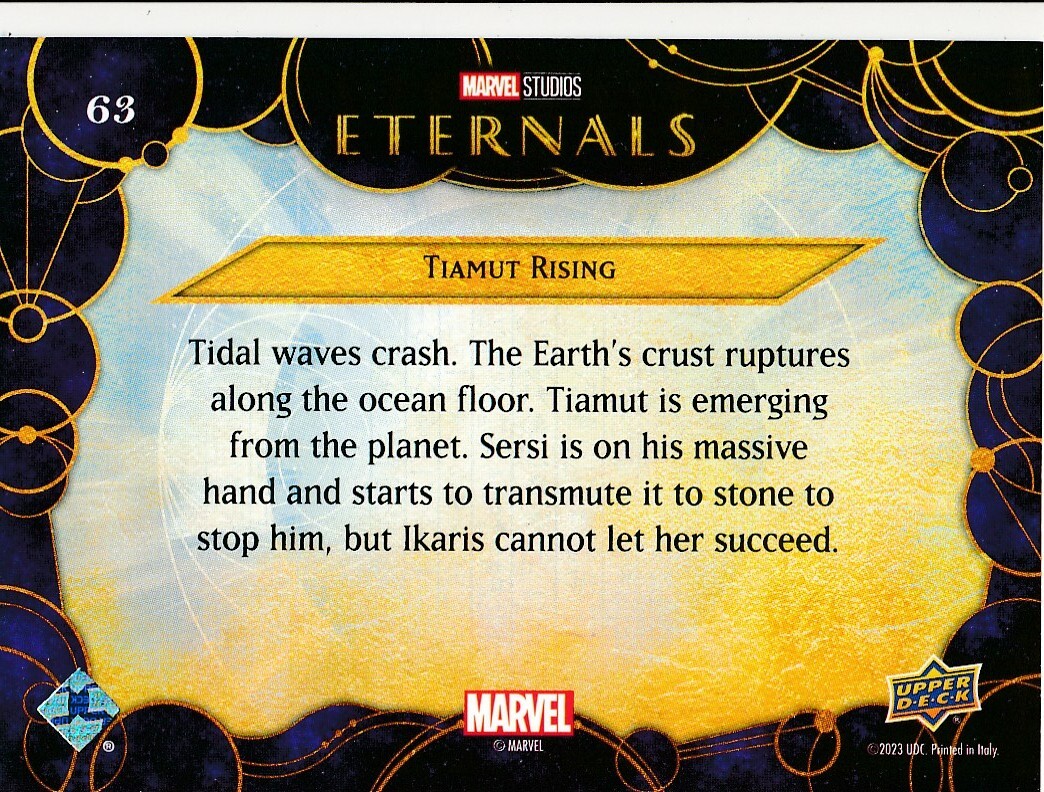 #63 TIAMUT RISING 2023 Upper Deck Marvel Eternals IKARIS RICHARD MADDEN ...