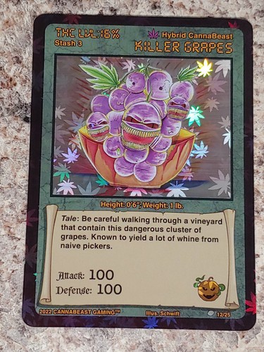 Killer Grapes Cannabeast TCG 2022 High Spirits Holo 12/25 Complete Your ...