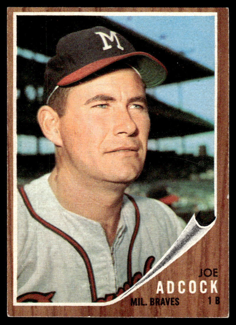 1962 Topps Joe Adcock #265 Milwaukee Braves Baseball Card | eBay