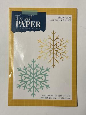 It's Just Paper By Justine Hovey, Snowflake, Hot Foil & Die Set | eBay