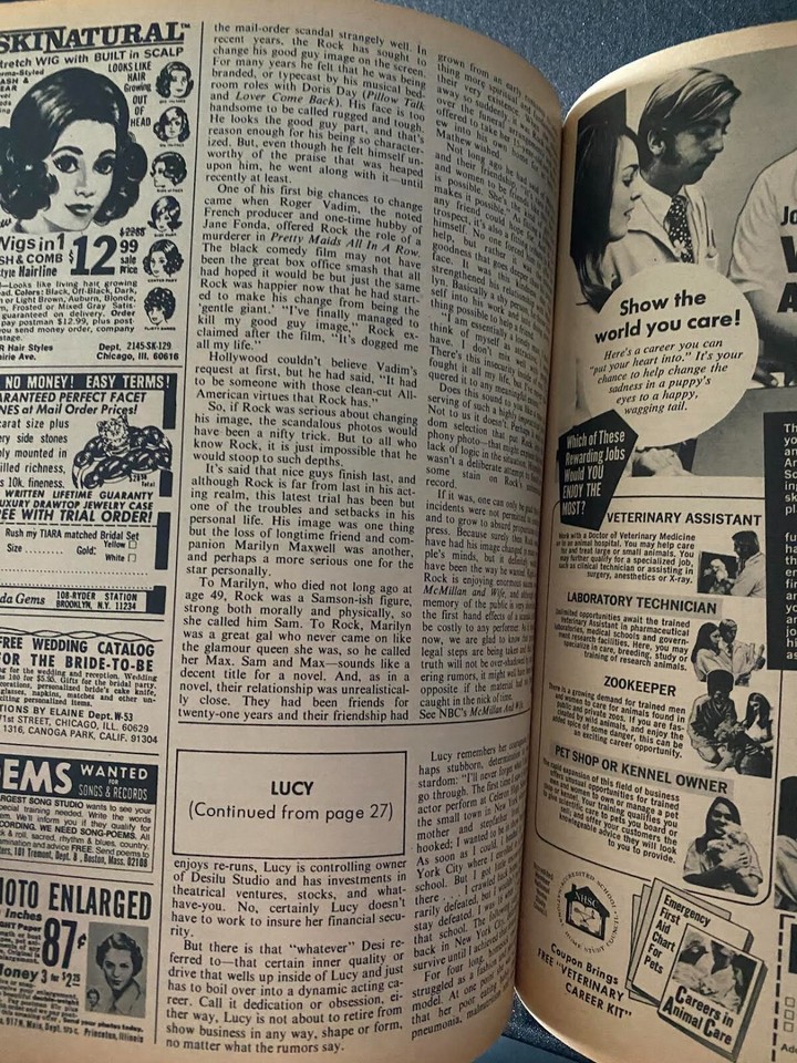 Lucille Ball Magazine Cover Movie World 4/1973 | eBay UK