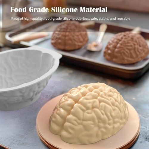 Silicone Brain Mold - White Realistic Human Skull Ice Cube | eBay