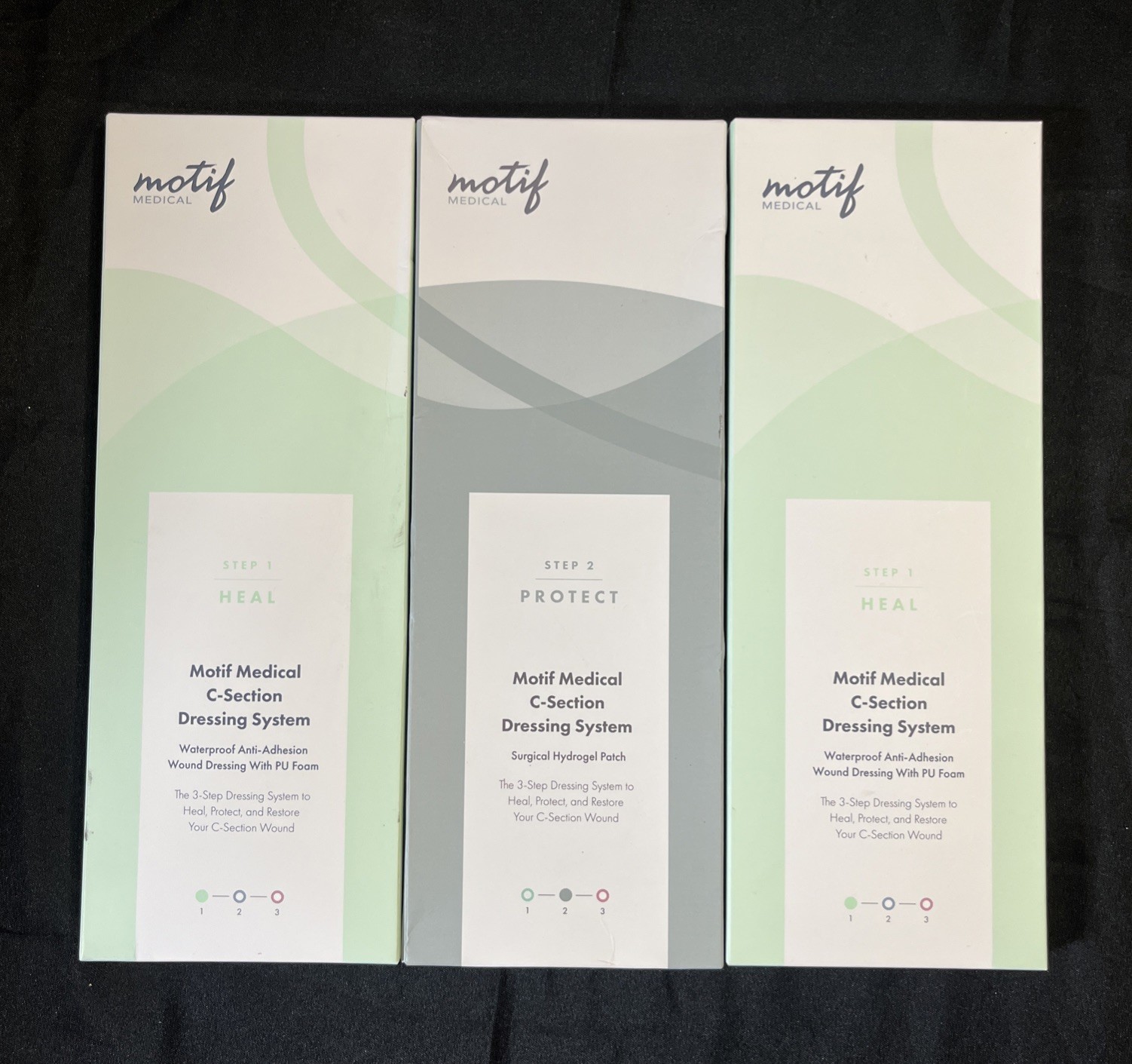 Motif Medical C-Section Dressing System Step 1 & 2 Waterproof Bandages ...