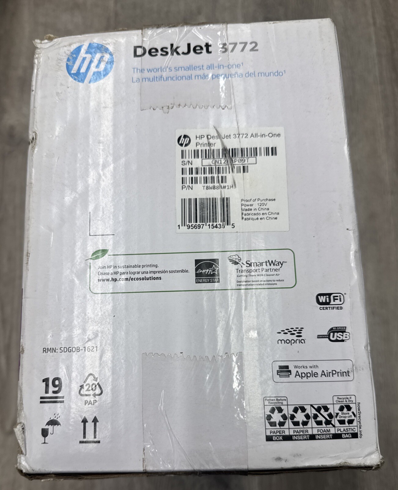 HP DeskJet 3772 Inkjet All-In-One Wireless Color Injekt Printer - White ...