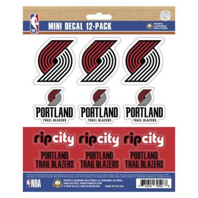 Portland Trail Blazers - Set Of 12 Sticker Sheet Stickers Decals Decal ...