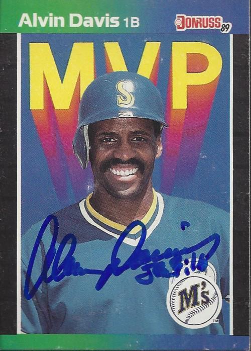 Alvin Davis Seattle Mariners 1989 Donruss MVP Signed Card | eBay