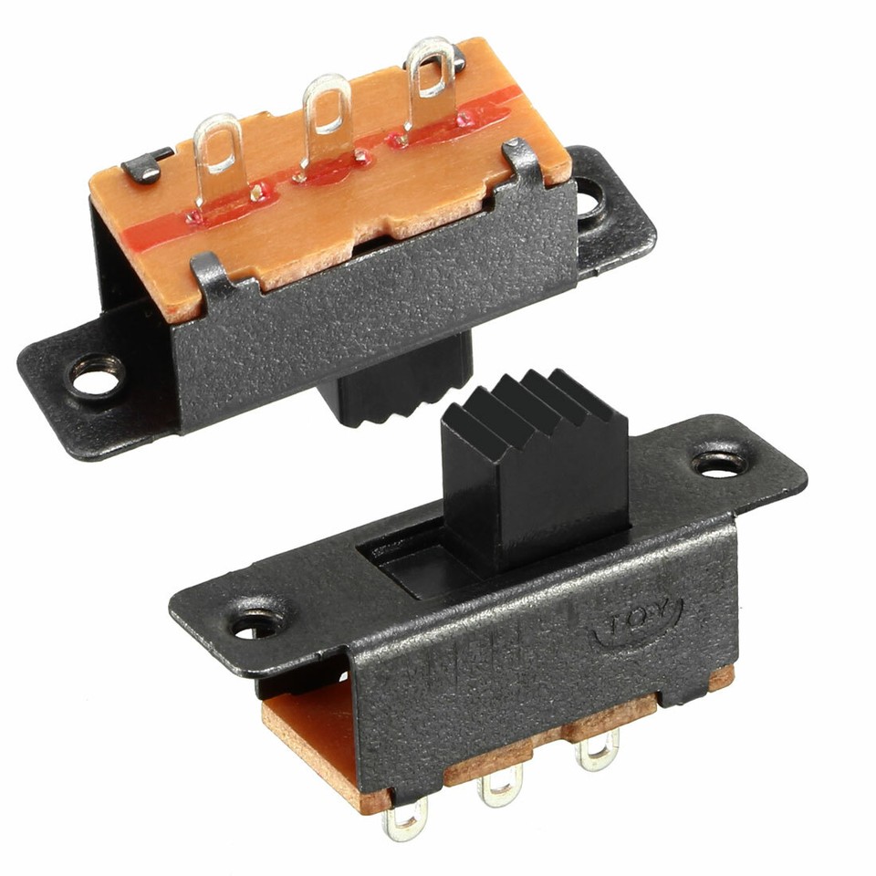 20Pcs 5mm Vertical Slide Switch SPDT 2 Position 3 Terminals PCB Panel ...