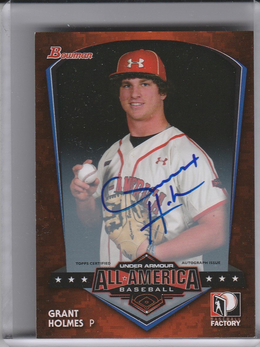 2013 BOWMAN #8 GRANT HOLMES AUTOGRAPH ROOKIE RC DODGERS 213/225 7215 | eBay