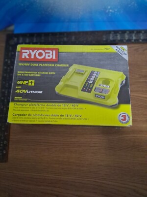 Ryobi ONE+ P137 Lithium-Ion Dual Platform Charger 18V/40V New Sealed ...