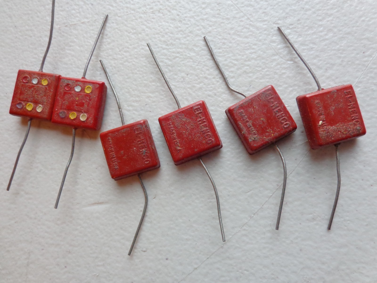 6PCS VINTAGE EL MENCO Silver Mica Capacitor | eBay