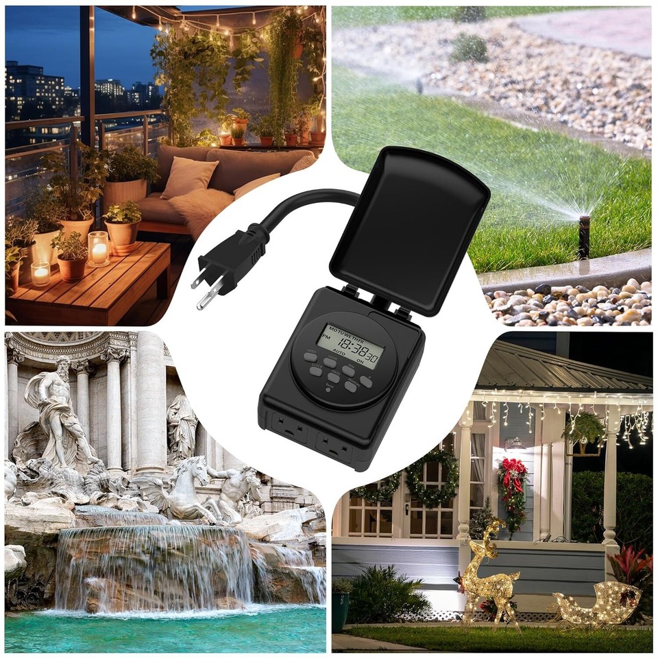 BN-LINK 7 Day Outdoor Heavy Duty Digital Programmable / Mechanical ...