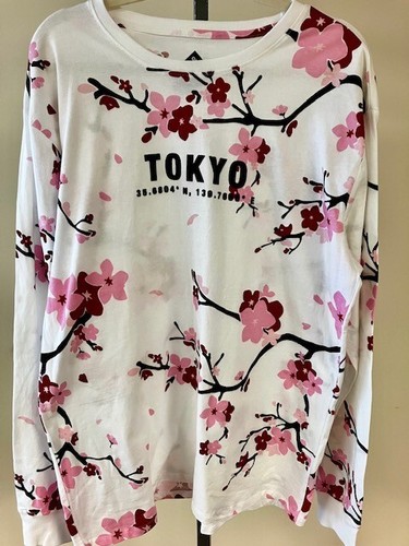 NEW Original Gravity Tokyo Cherry Blossoms Long Sleeve Shirt Men's X ...