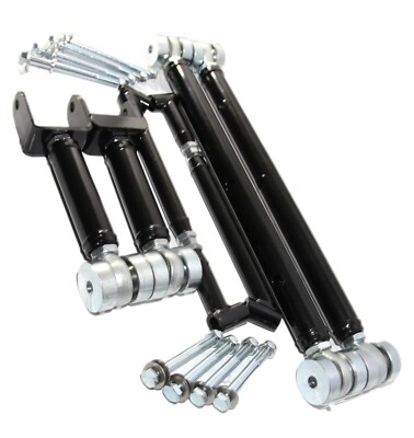 Black Rear Control Arms Brace&Upper Lower Trailing Suspension for68-72 ...