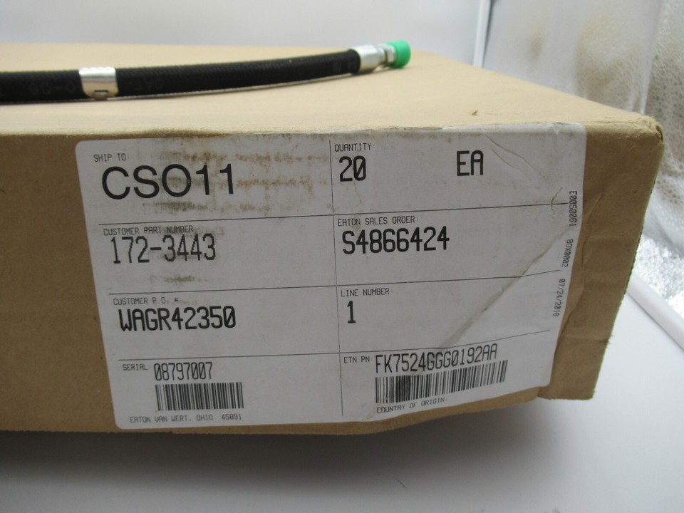 Genuine CAT Caterpillar Eaton Hose Assembly 172-3443 | eBay