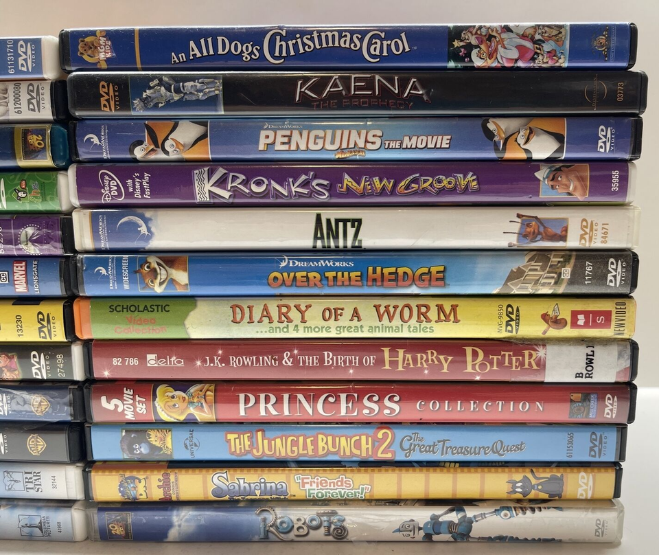 Lot of (24) Kids DVDs * Gramma's Collection* The Bee movie, Ant's, Kaena WB | eBay