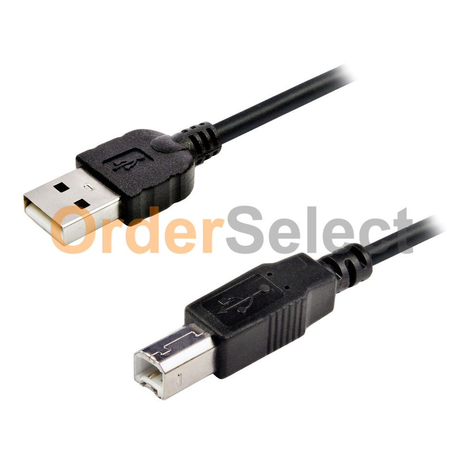 HIGH QUALITY 10 FT USB 2.0 A TO B BLACK CABLE STANDARD USB PRINTER ...