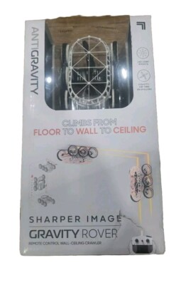 Sharper Image Gravity Rover, Remote Control Wall-Ceiling Crawler, WHT ...