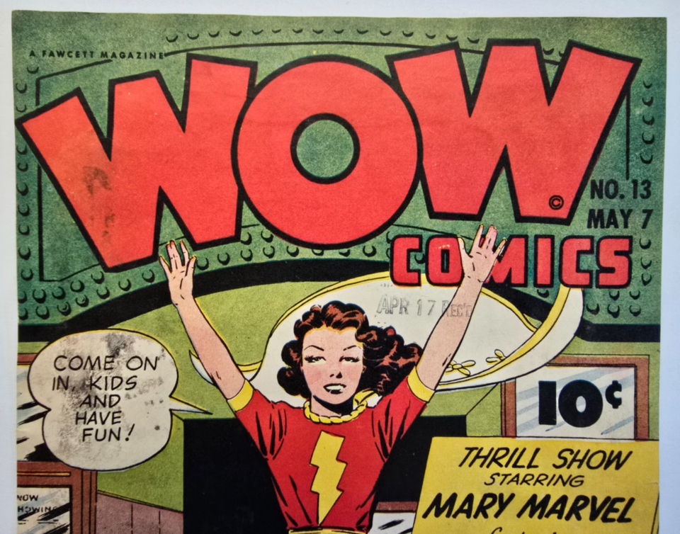 WOW COMICS #13 FAWCETT 1943 FRONT COVER ONLY. MARY MARVEL COVER! | eBay UK