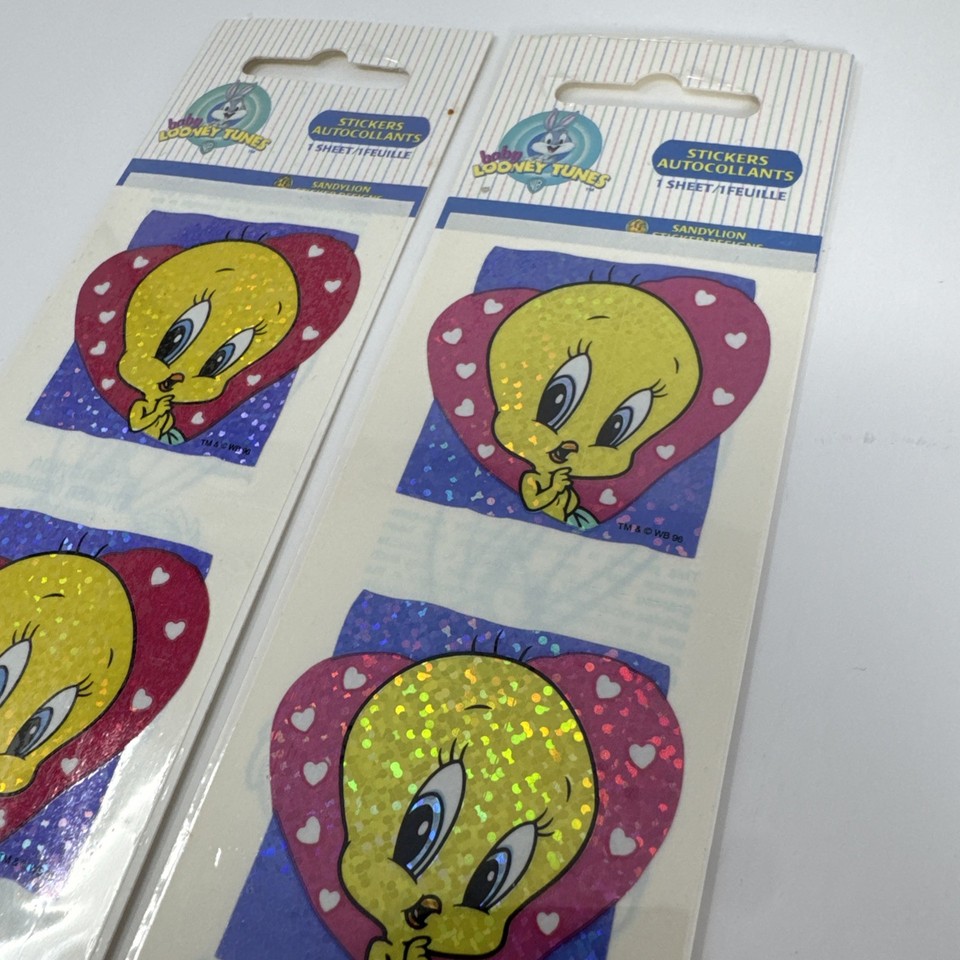 Vintage Baby Looney Tunes Lot x2 Tweety Bird Stickers NEW SandyLion | eBay