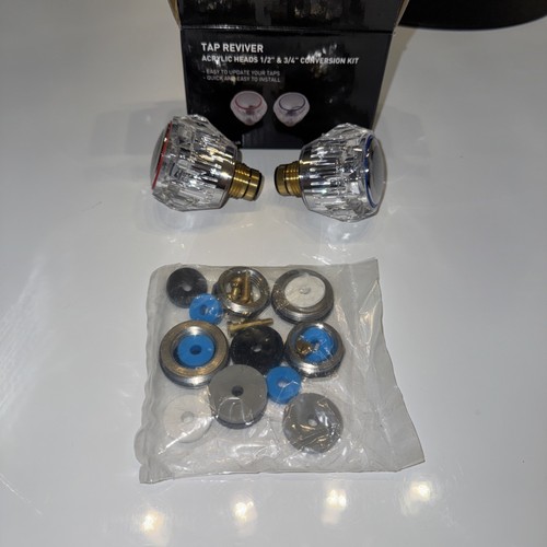 Replacement HOT & Cold TAP Heads 1/2'' & 3/4" Tap Reviver c/w ...