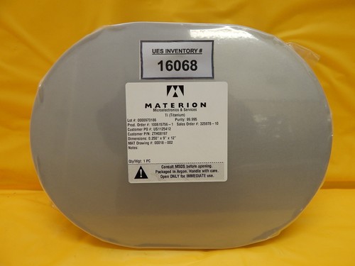 Materion Microelectronics ZTH08197 Bonded Ti Target for Cymetra New ...