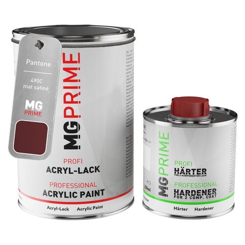 Pantone 490C Brown mat satiné peinture acrylique 1,5L durcisseur y.c ...
