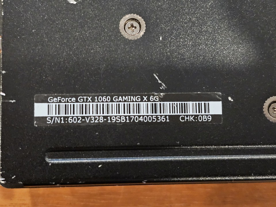 MSI Geforce GTX 1060 Gaming X 6G Graphics Card | eBay