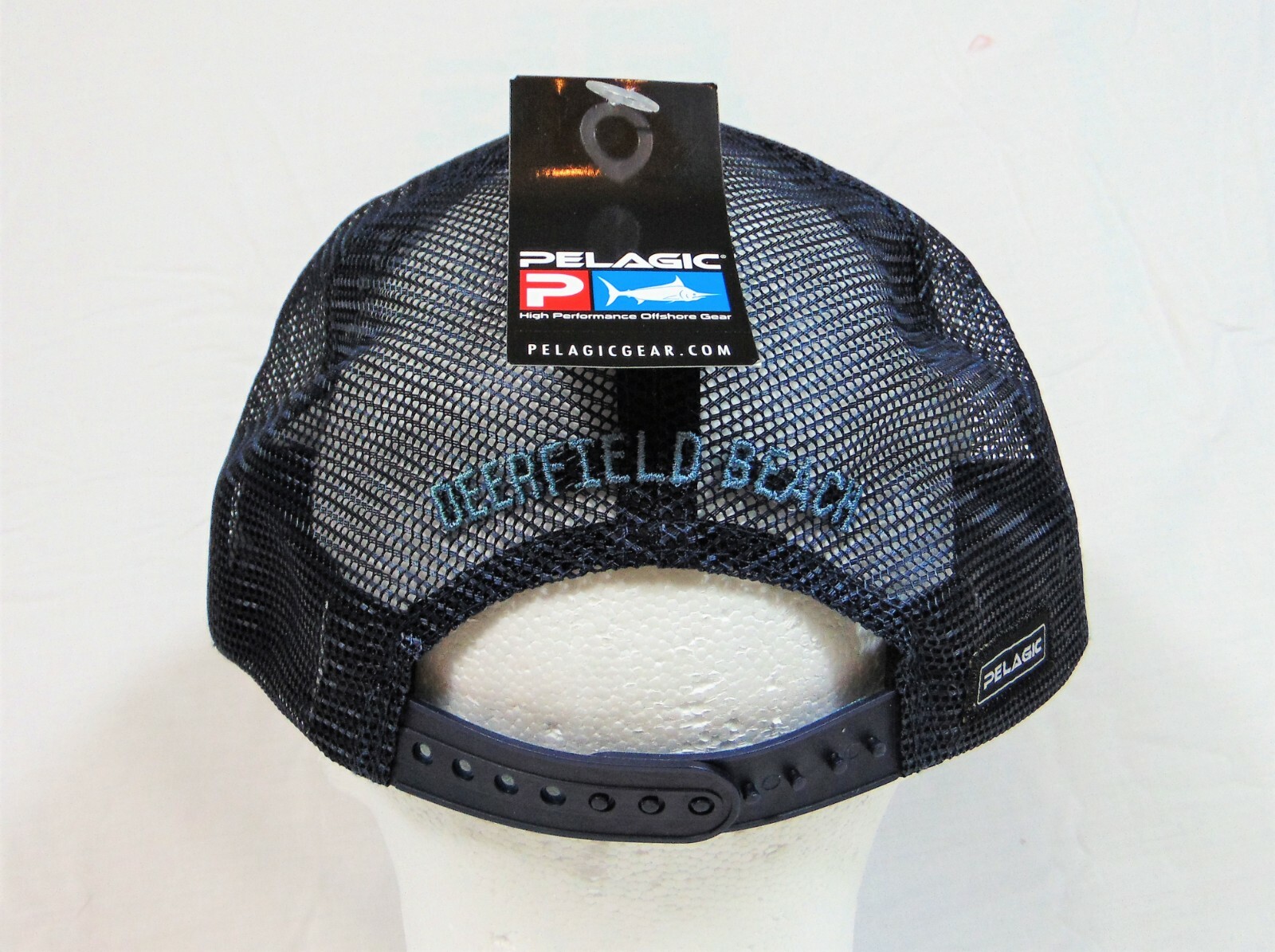 Pelagic Deerfield Beach Sailfish Navy Blue Snapback Hat/Cap OSFA ...