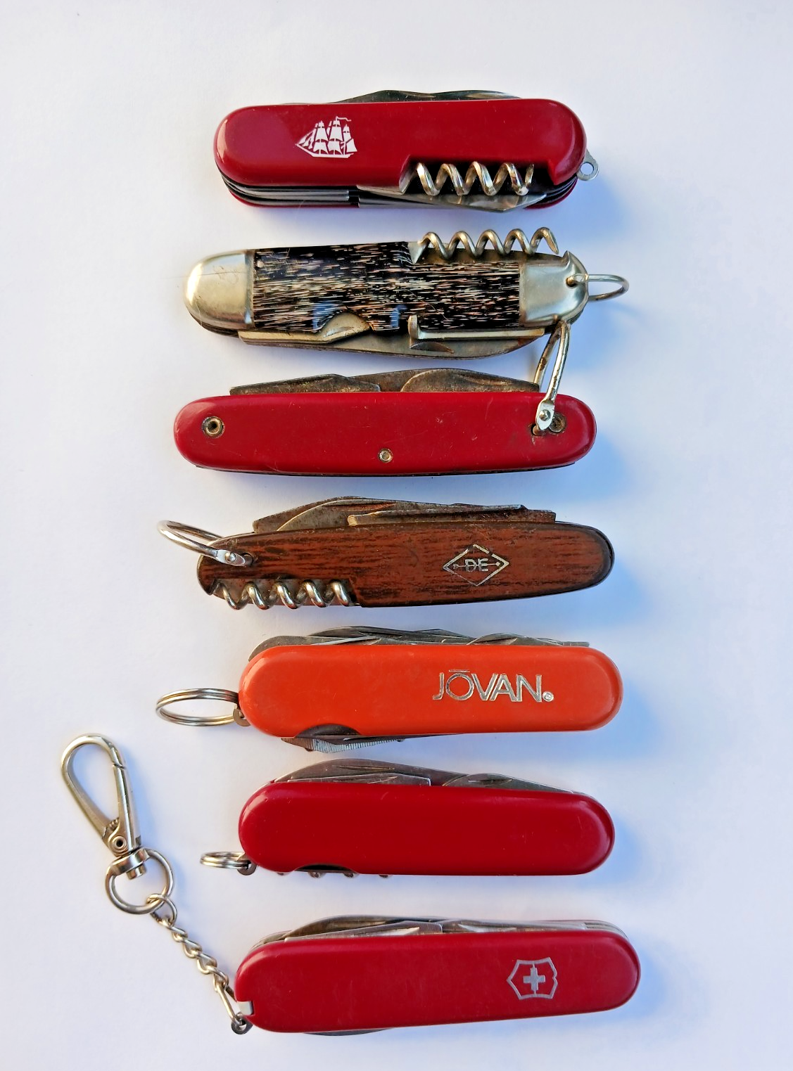 ~Lot of 7 VINTAGE Multi Tool Knives Victorinox Wenger Ireland Japan USA ...