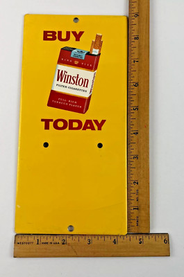 Vintage Winston Cigarette Metal Advertising Sign 1960s-1970s Calendar ...