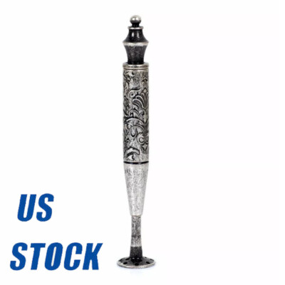 Antique Silver 2 in 1 Carved Smoking Pipe Tamper Brass Pick Tool Tamp ...