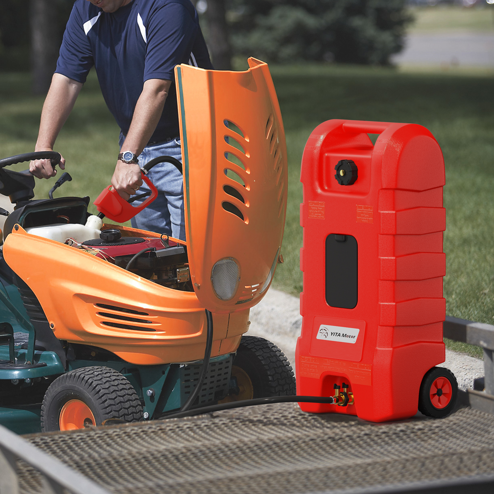 TAUS 15 Gallon Fuel Caddy Portable Fuel Storage Tank Gasoline Diesel ...