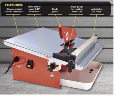 NEW Chicago Electric 7” Portable Dry Wet Tile Saw 7” NEW IN BOX | eBay