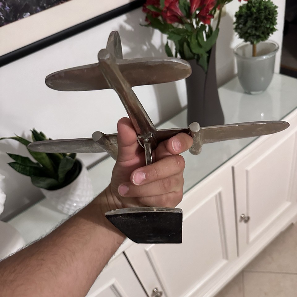 Vintage Deco Aluminum Airplane/Plane Model Tabletop Desk Sculpture ...