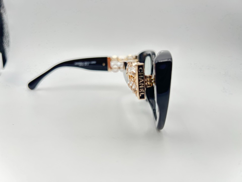 Chanel Eyeglasses 3488 A 622/SB Black Gold Blue Light 52 18 140 Glass ...