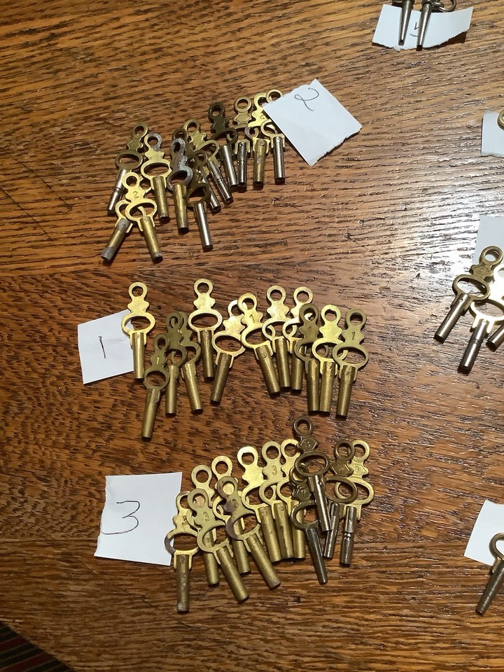 Pocketwatch Keys: 00,0,1,2,3,5,8,9,10,11,12 Lot | eBay