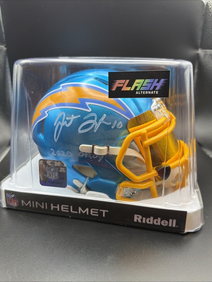 NFL Mini Helmet Justin Herbert Autograph Flash Alternate Helmet “2020 ...