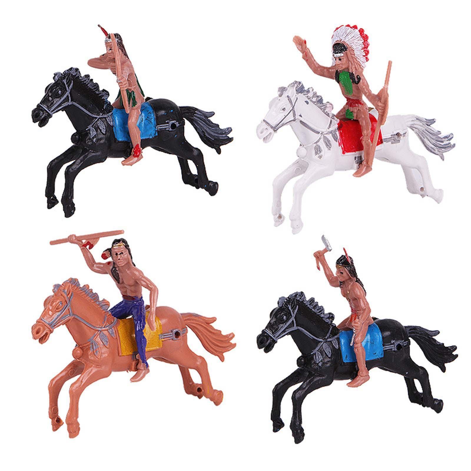 Pack of 8 Figurines Figures Playset Cowboy Toys for Preschool School ...