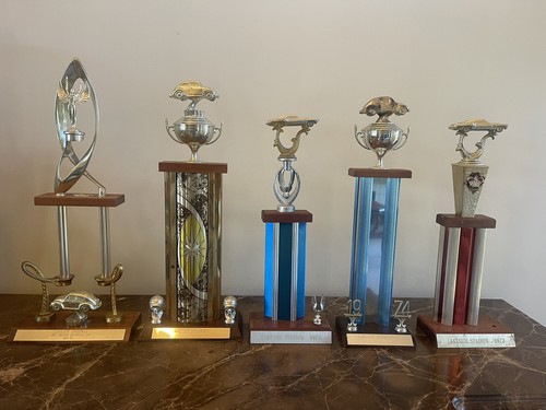 ~ Vintage 1970's Auto Racing Trophies Lakeside Speedway Kansas City Bug ...