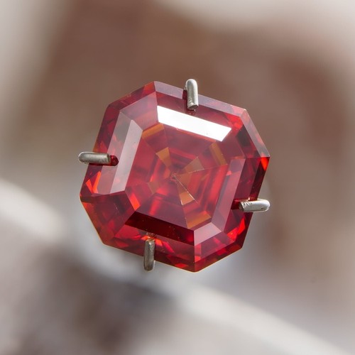 moissanite 7mm 2ct pigeon blood red gra certified ascher square cut | eBay