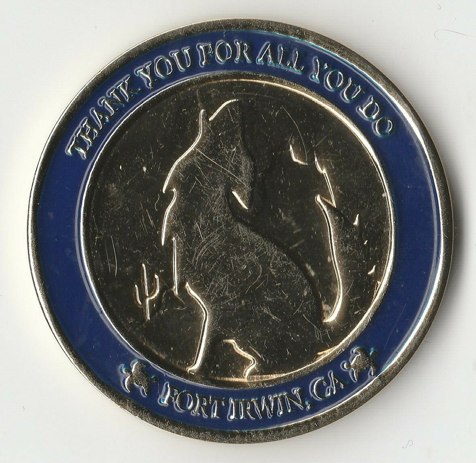 National Trainning Center MWR Fort Irwin CA Challenge Coin 1.75" DIA C ...