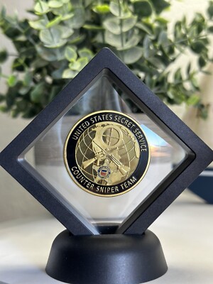 US Secret Service Counter Sniper Team Challenge Coin With Display Case ...