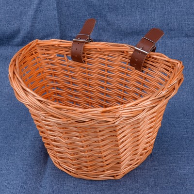 Retro Bike Korb Wicker Woven Bicycle Front Basket Handlebar Storage ...