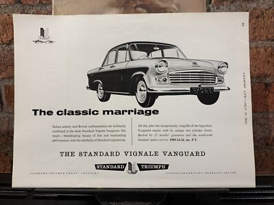 1960 Vignale Vanguard Original Vintage Advert 12.5 x 9 inches | eBay UK