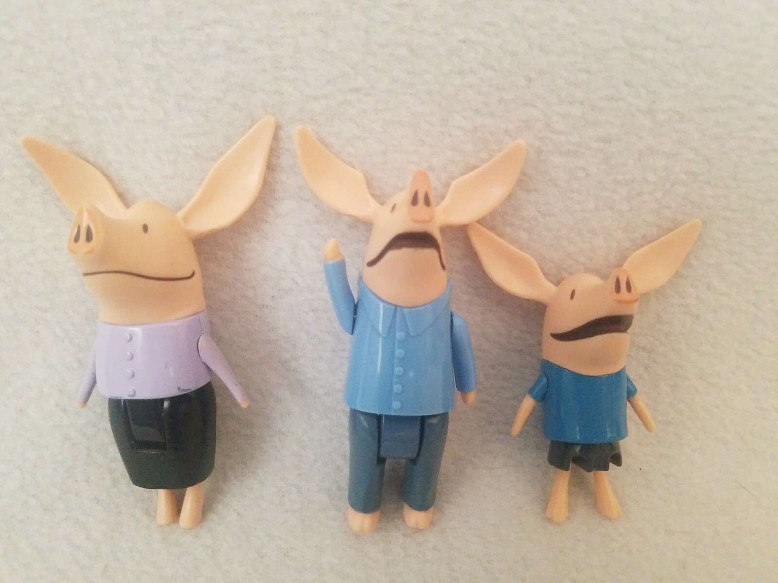 Lot of 3 Nick Jr. Olivia The Pig PVC Figures Characters Cake Toppers ...