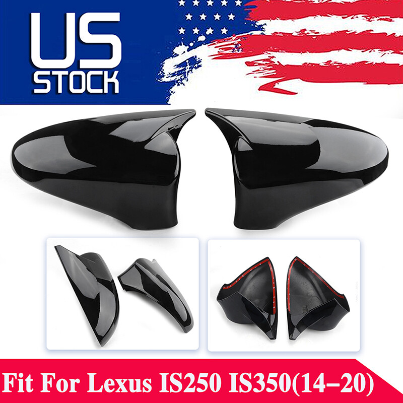 For 13-20 Lexus Gs350 Gs450H Gsf Stick-On Gloss Black Side Mirror Cover ...